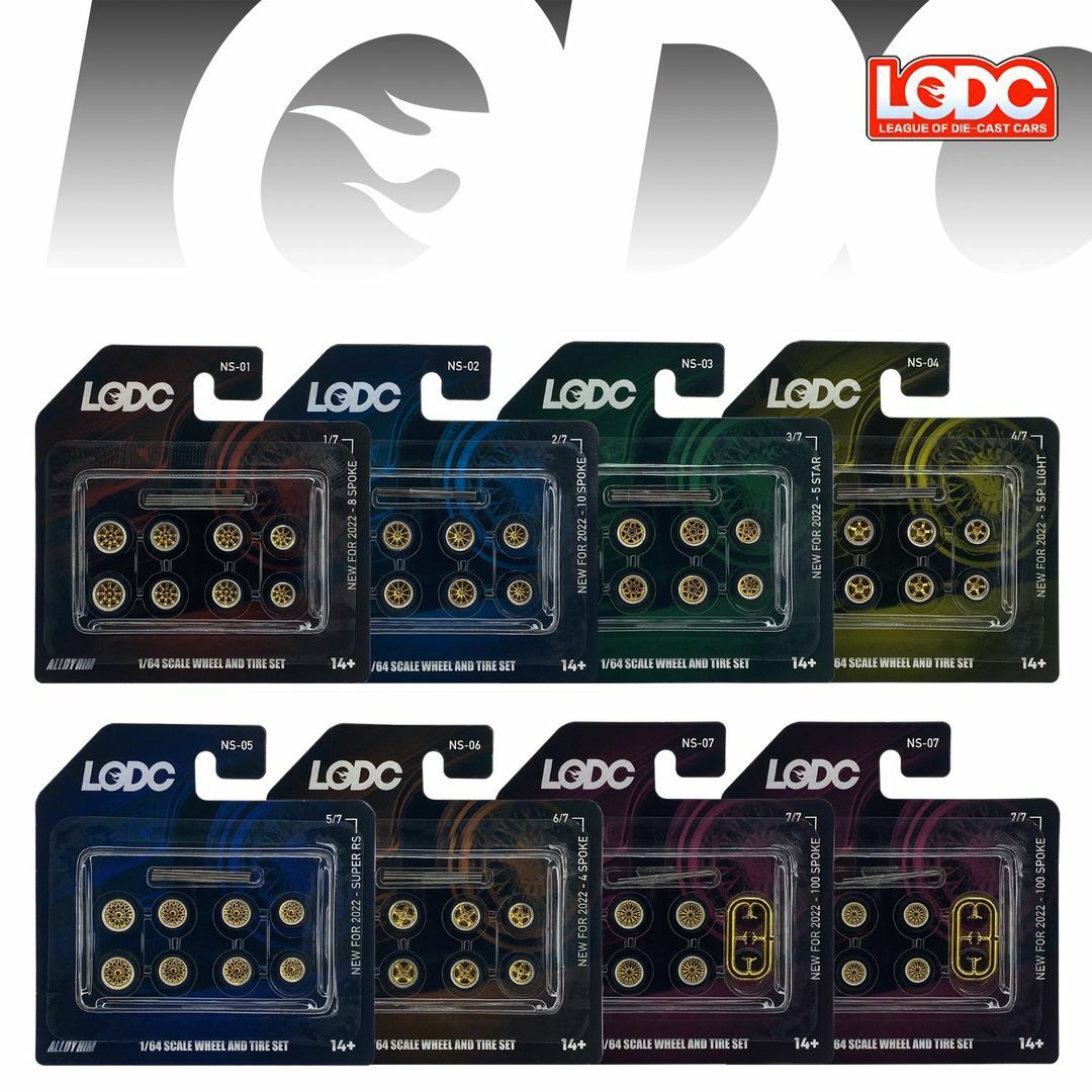 LODC 1/64 Custom Wheels 精密改裝 合金膠胎 輪圈組 New For 2022