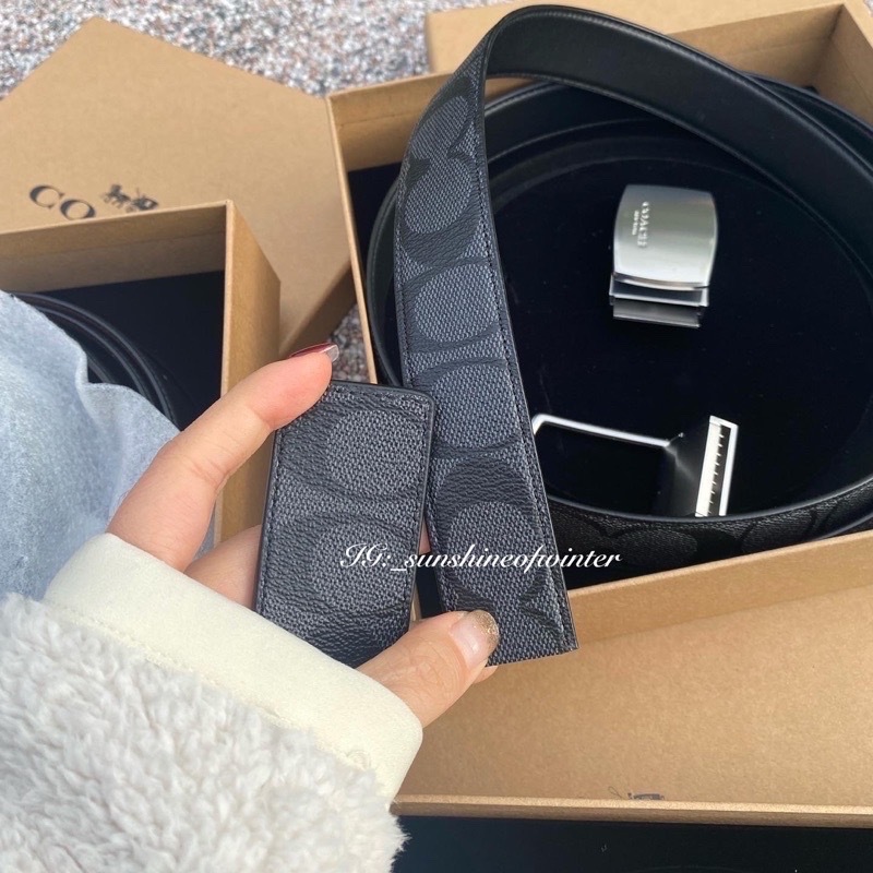 Coach Men's Belt Box 男生款 皮帶禮盒組