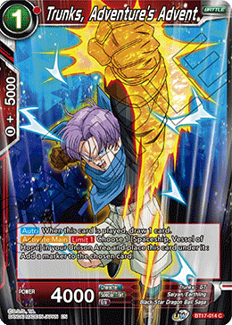 BT17-014 Trunks, Adventure's Advent