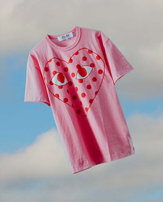 CDG PLAY POLKA DOT HEART TEE