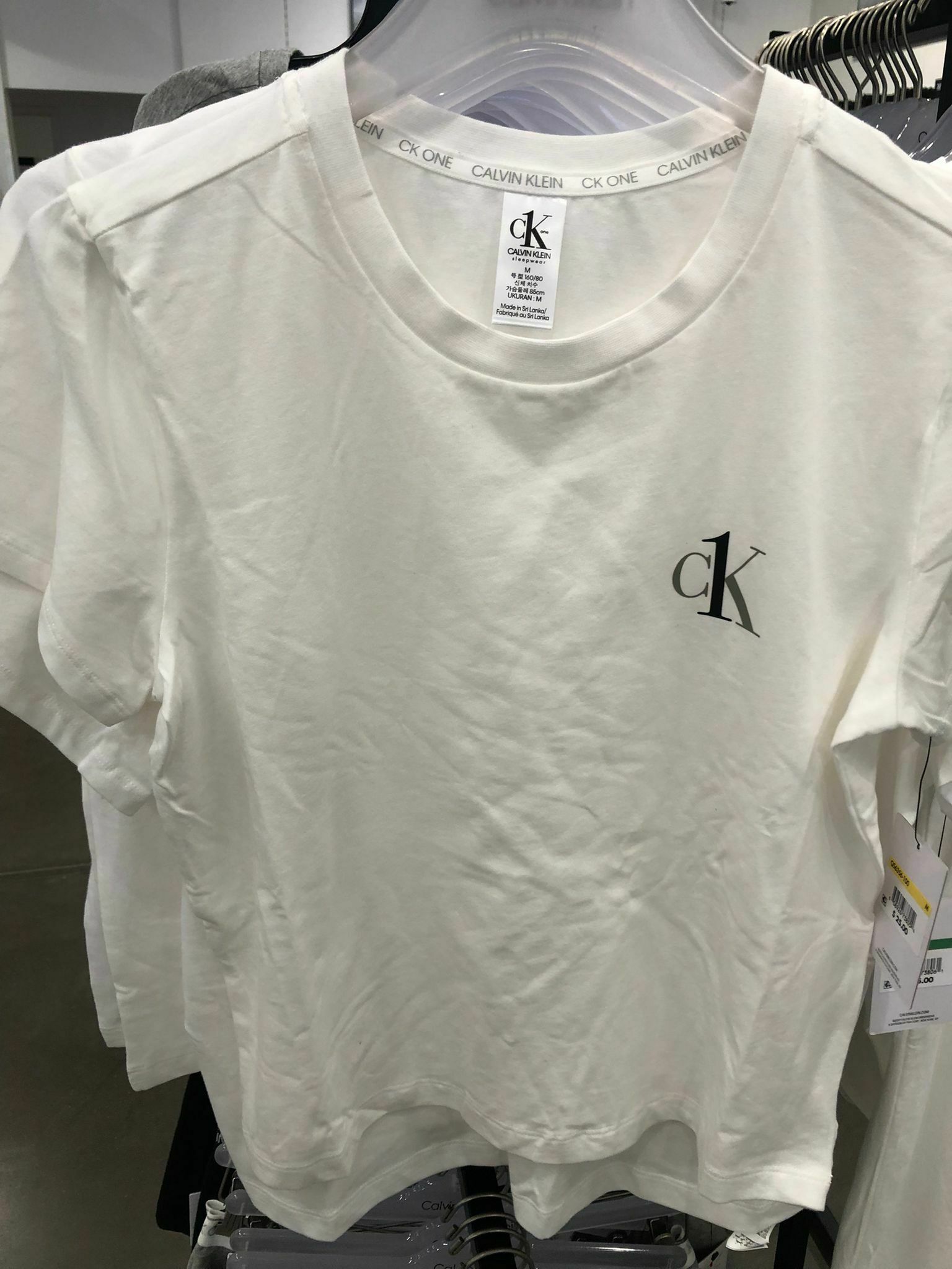 [S] CALVIN KLEIN SMALL LOGO TEE, WHITE,, QS6356-100 (SCK28)