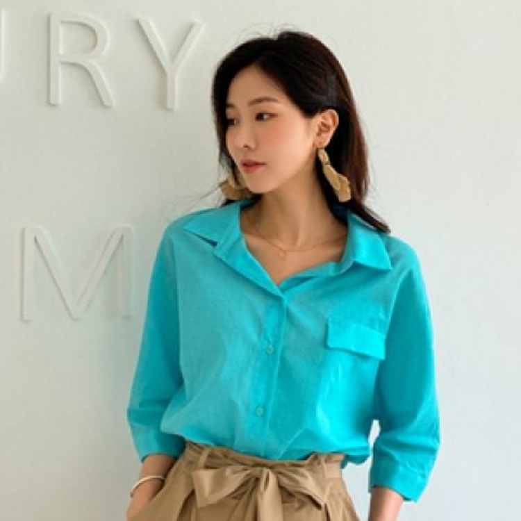 Aiko Mall | 韓國時裝 韓國女裝 | shehj 襯衫 AMFWD1939685 | Kore...