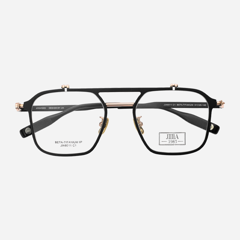 JIIIIA1985商務純鈦方框男士近視眼鏡-JIIIIA1985 JIA8011