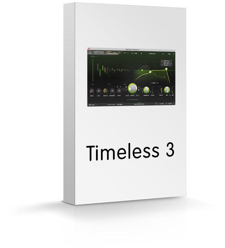 【升級用】FabFilter Timeless 3 Effect Plugin 延遲 軟體效果器 序號下載版