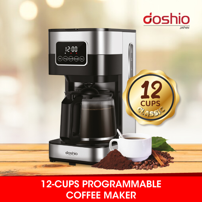 Doshio 12 Cups Programmable Coffee Maker