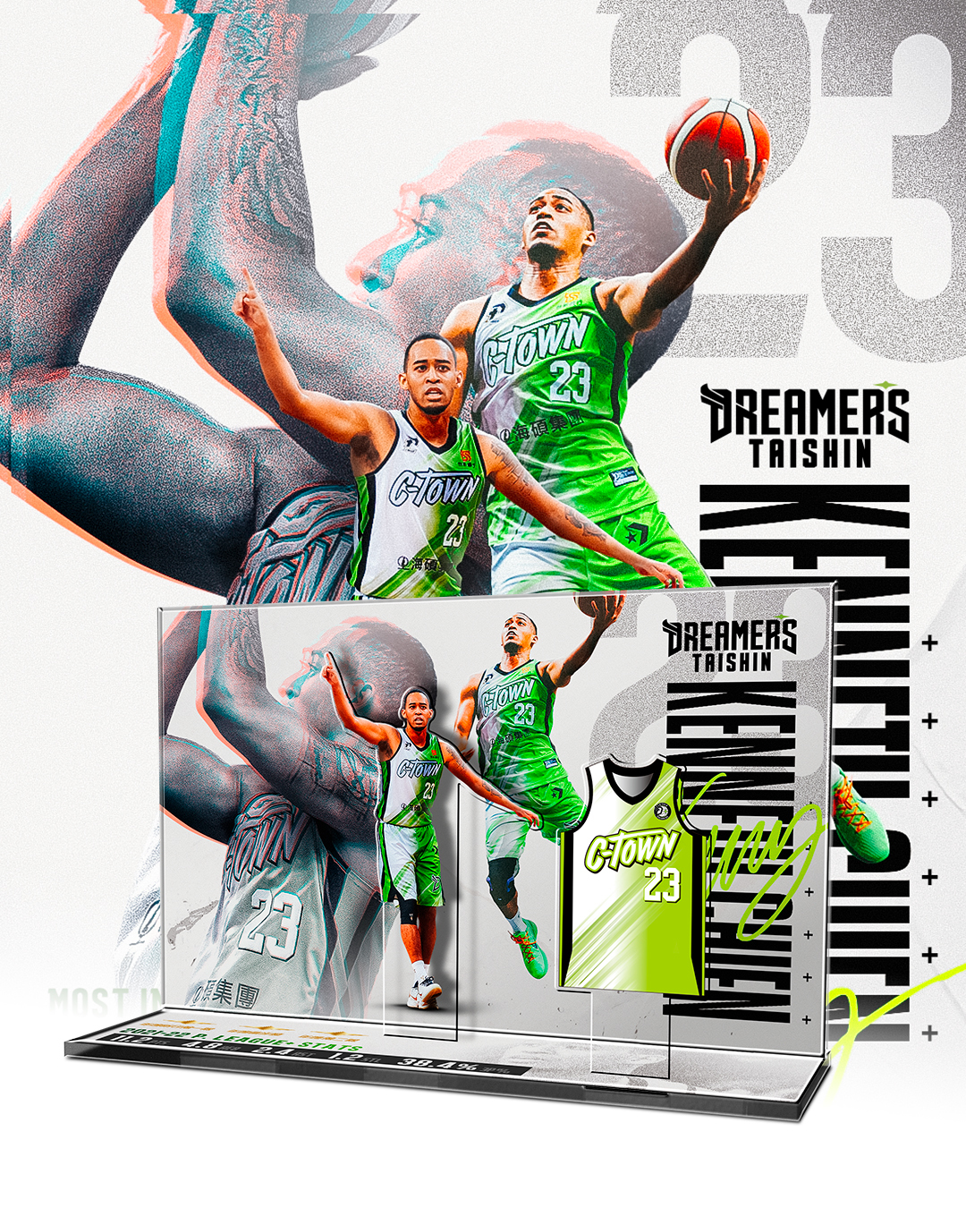 【預購】錢肯尼 PLG 21-22年度獎項紀念立牌