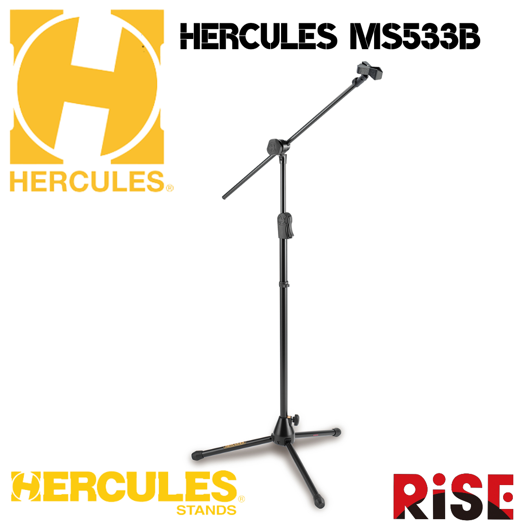 【又昇樂器 . 音響】Hercules MS533B 專業樂器架推薦 麥克風架 直斜兩用