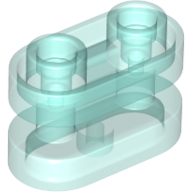 LEGO零件 圓形磚 1x2 77808 透明淺藍色 6382737