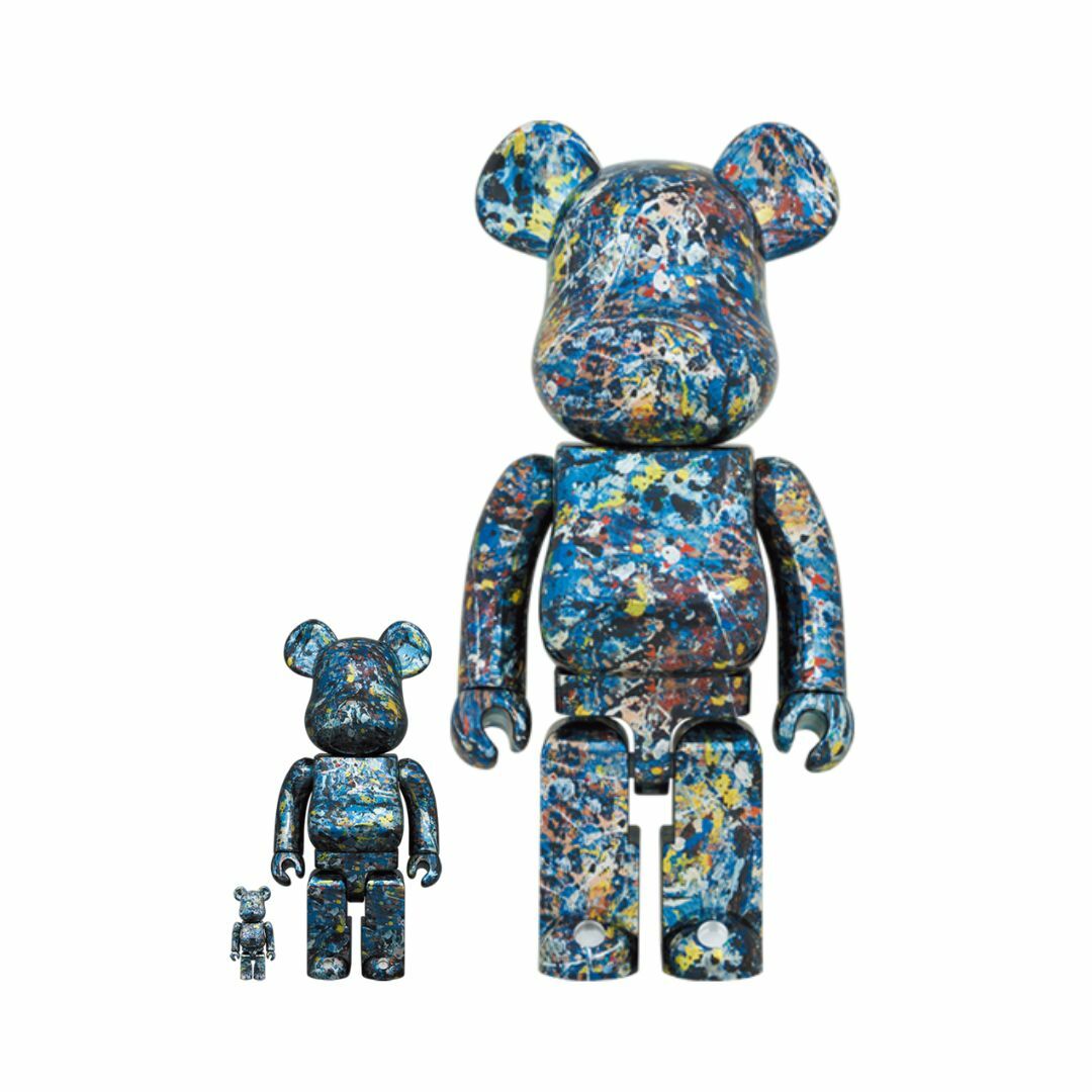 BE@RBRICK Jackson Pollock Studio CHROME Ver.100％ & 400％
