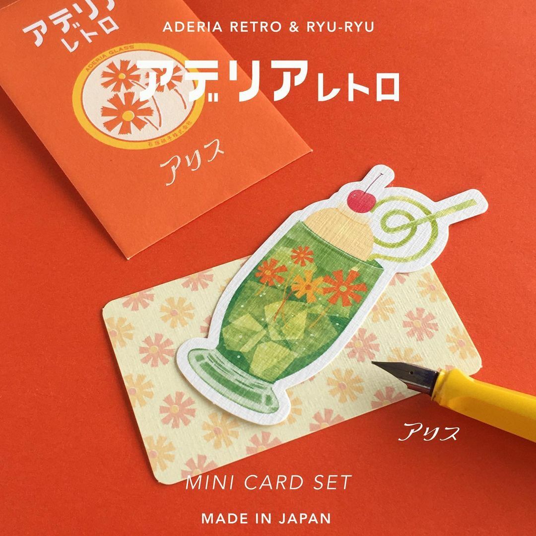 ADERIA RETRO & RYU-RYU 昭和復古文具系列 迷你卡組 - 愛麗絲