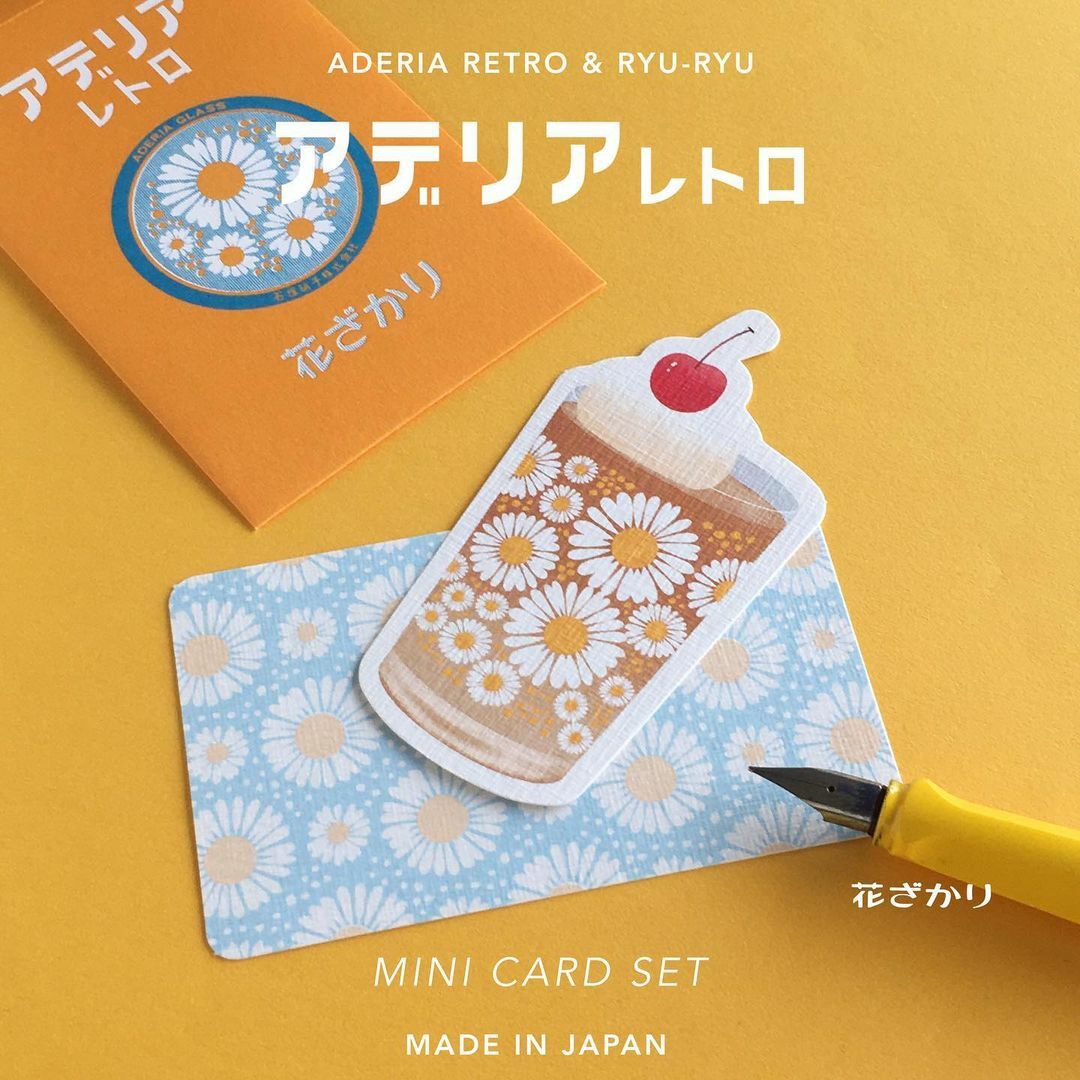 ADERIA RETRO & RYU-RYU 昭和復古文具系列 迷你卡組 - 開花