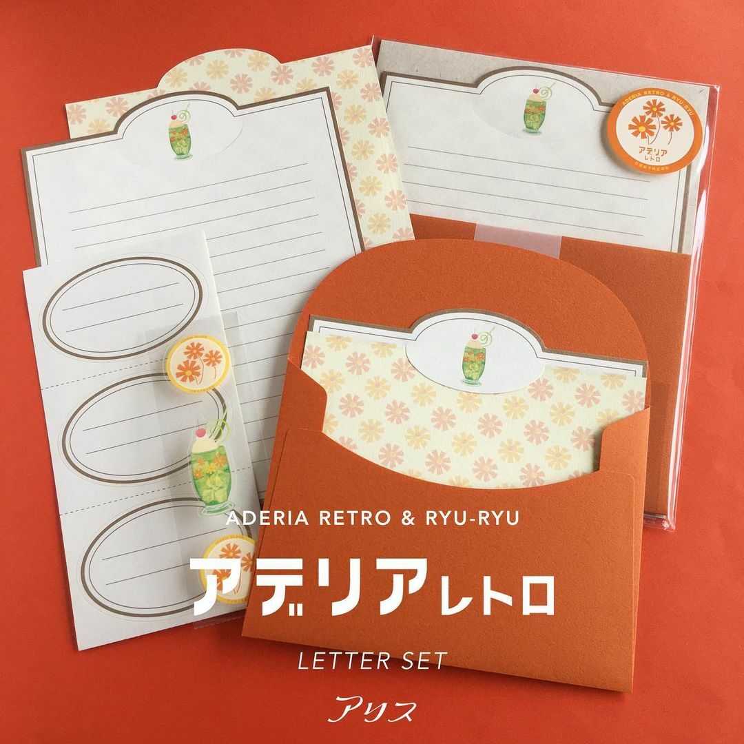 ADERIA RETRO & RYU-RYU 昭和復古文具系列 信紙組 - 愛麗絲