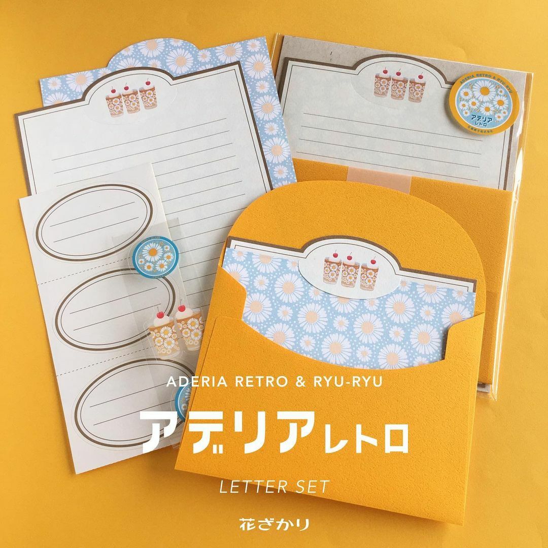 ADERIA RETRO & RYU-RYU 昭和復古文具系列 信紙組 - 開花