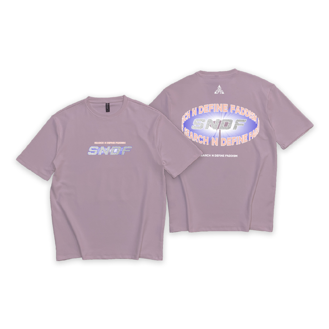 Retro Logo Tee "SNDF Logo Printed" Glitter Effect