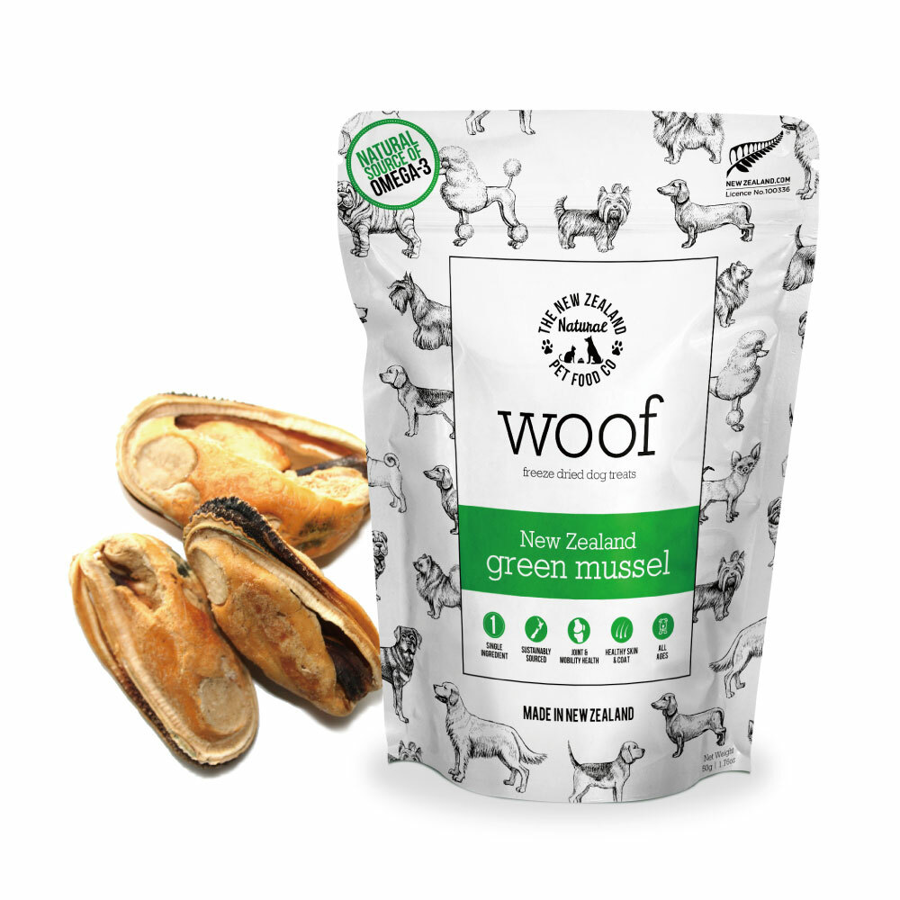 【NZ Natural 鮮開凍】woof-狗狗冷凍乾燥零食 | 綠唇貽貝