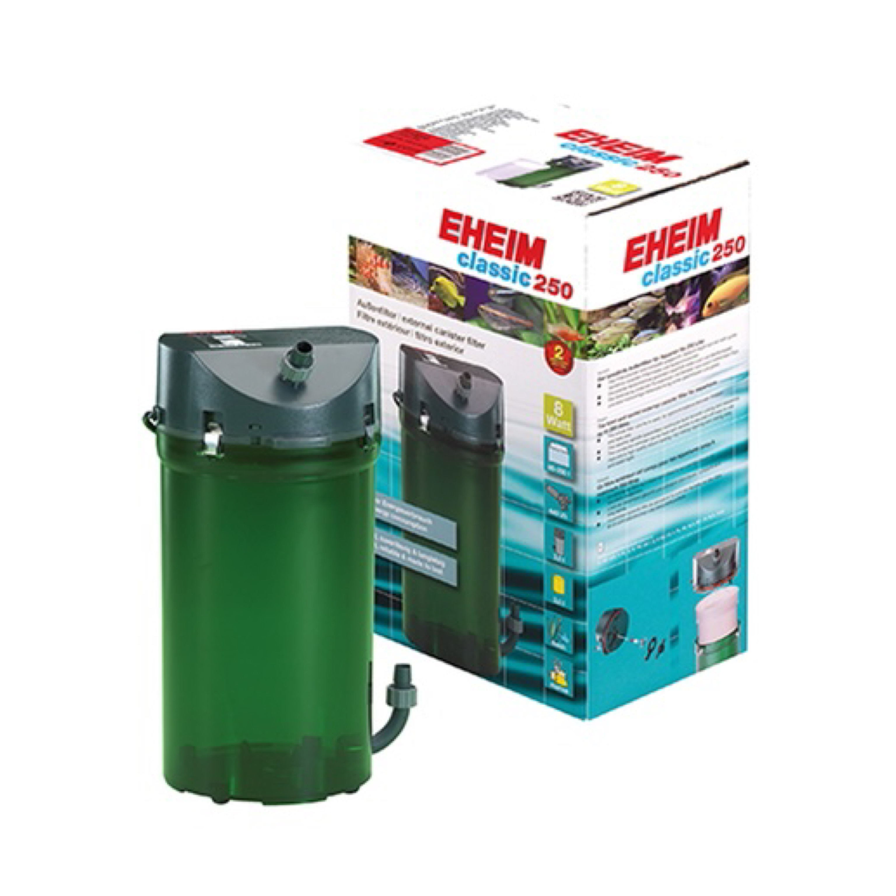 EHEIM Classic 250 經典外置過濾器 250L/h 國際純綿版/ 濾材版 # 2213