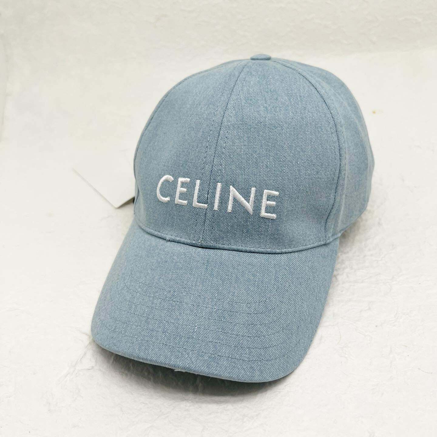CELINE Denim Baseball Cap (SUN FADED WASH)