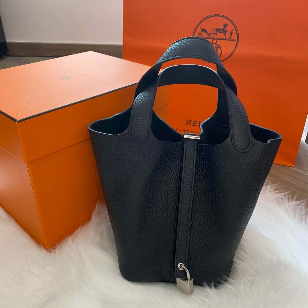HERMES Picotin 18 Black X Silver (PRICE UPON REQUEST)