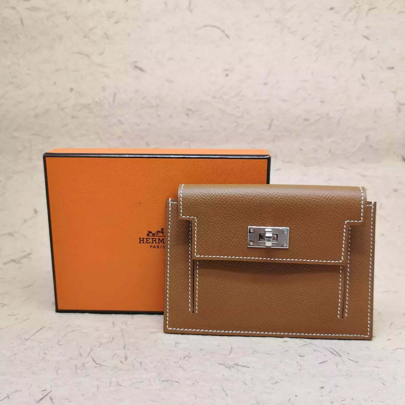 HERMES Kelly Pocket (Gold x Silver)