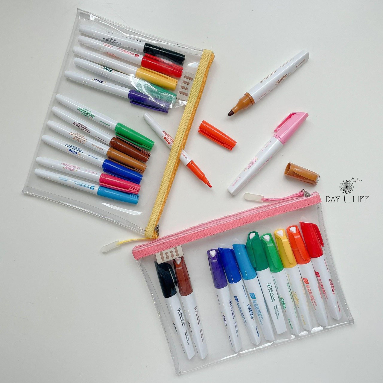 玩玩Play_韓國LINEPLUS好寫無異味工學握把安全12色白板筆