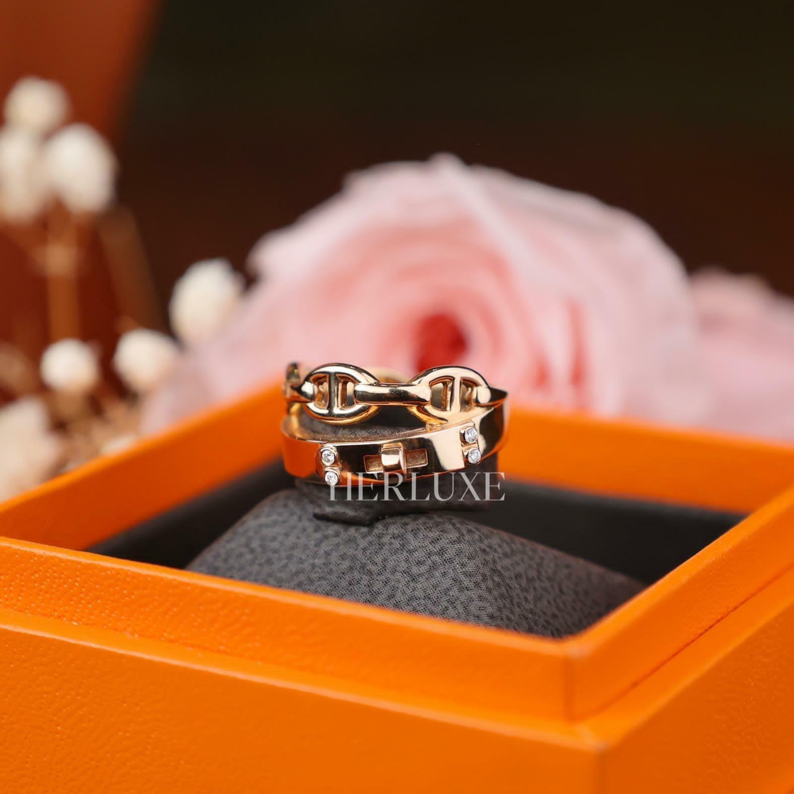 Kelly double tour ring rose gold