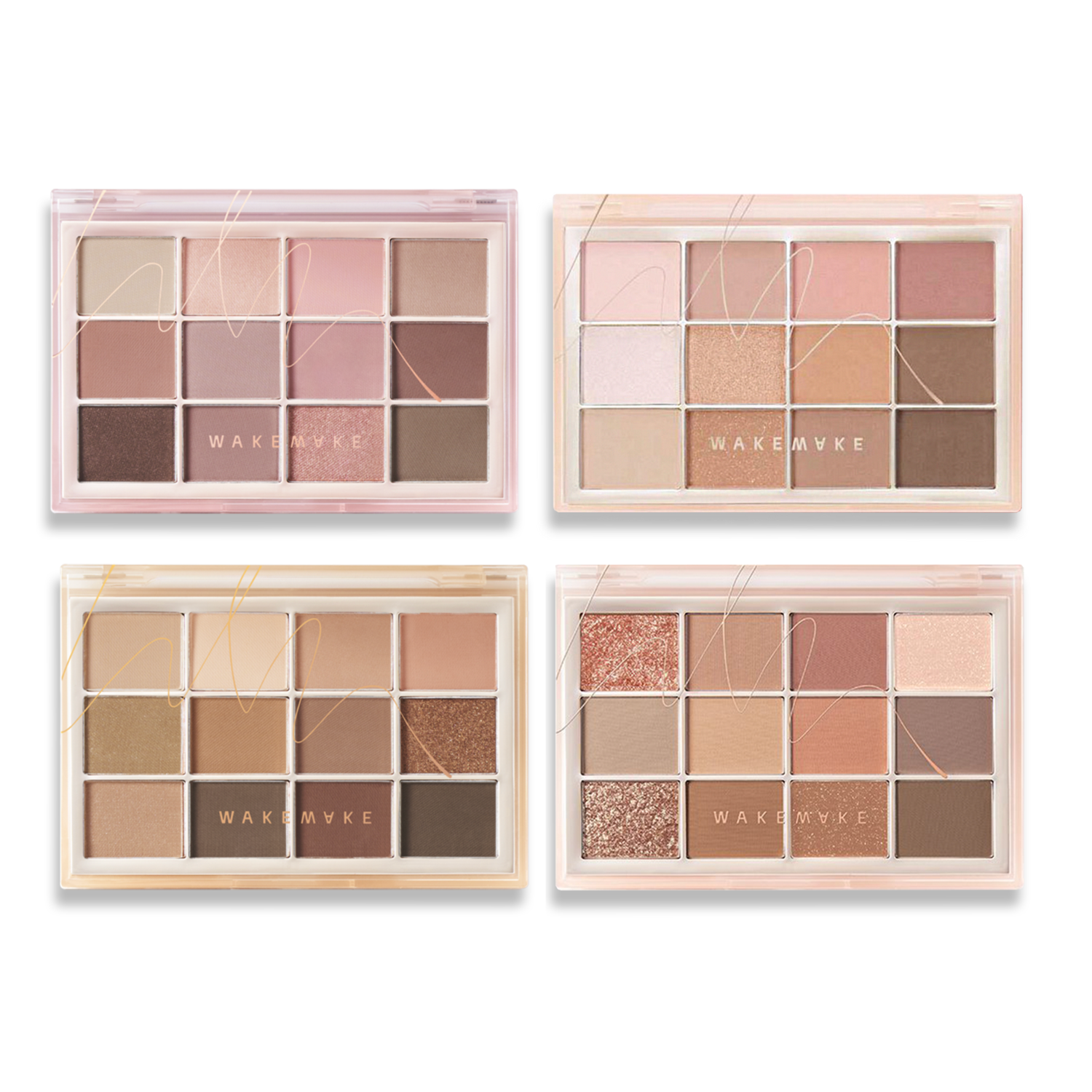 WAKEMAKE 12 色眼影盤，薄透顯色！一盤搞定！