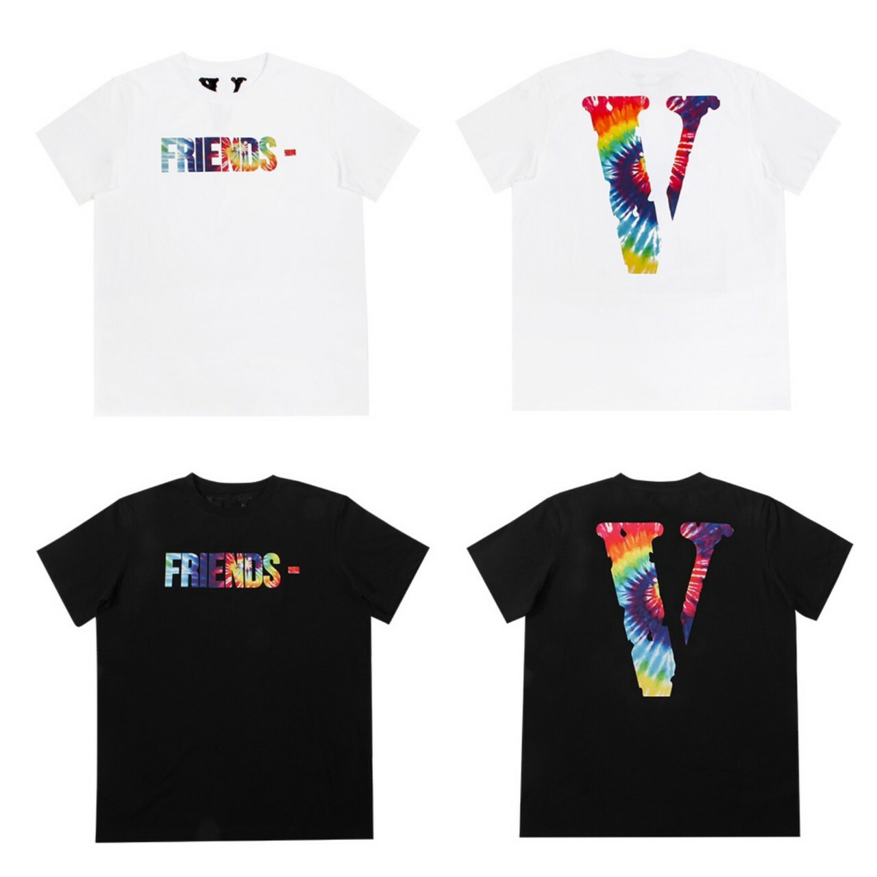 VLONE x ASAP ROCKY FRIENDS LOGO 彩虹紮染 短袖