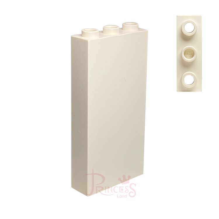 公主樂糕殿 LEGO 1978年 10159 6416 絕版零件 1x3x5 磚 帶孔 白色 3755 T17