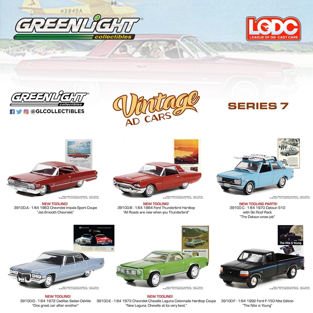 Greenlight 綠光 1:64 Vintage Ad Cars Series 7