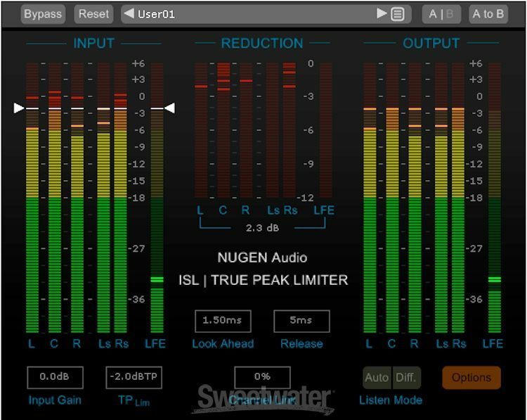 NUGEN Audio ISL 2 Real-time True Peak Limiter 限幅器