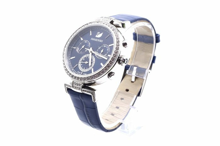 施華洛世奇 Swarovski Era Journey不鏽鋼寶藍色皮革石英錶 5479239 #56834