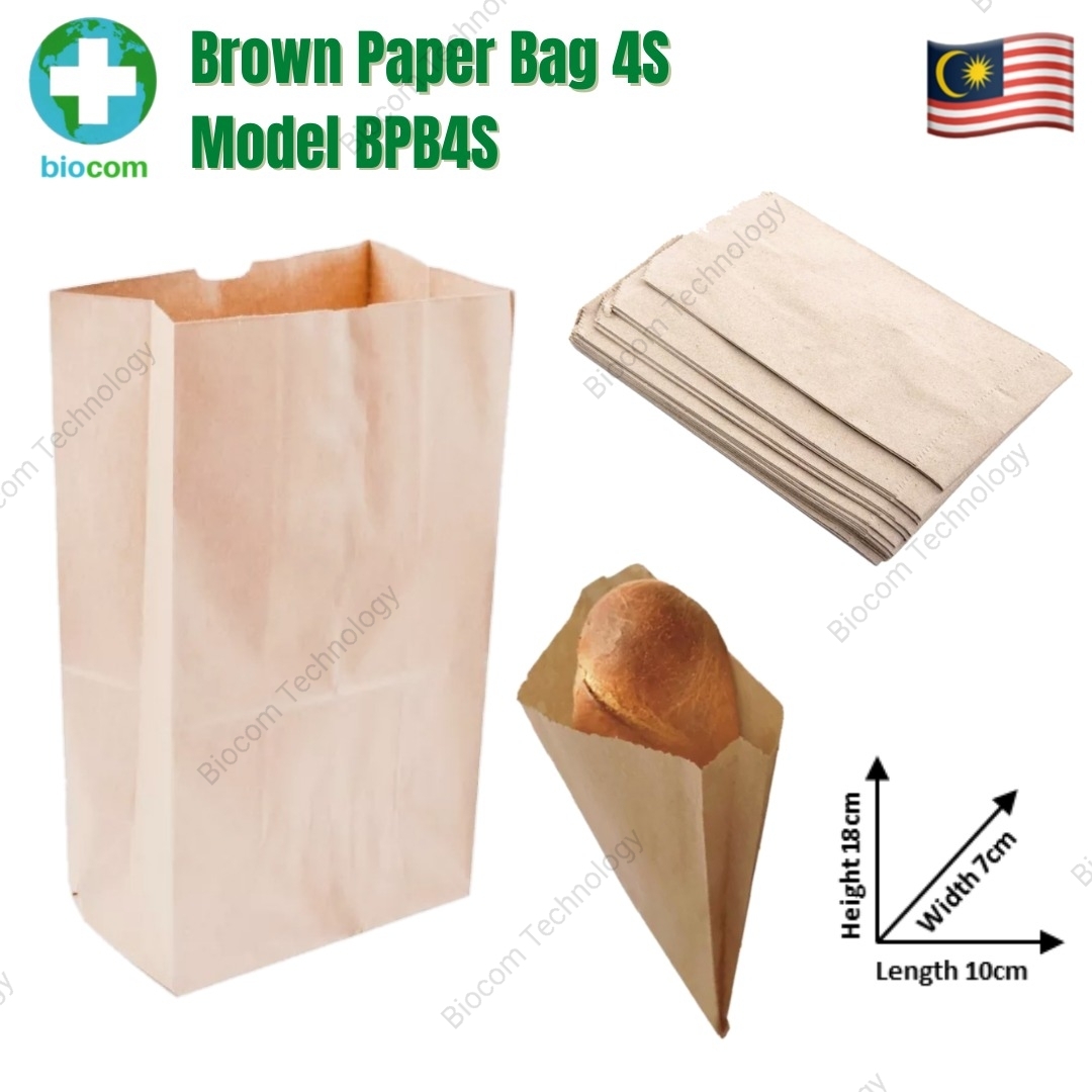 Biodegradable Brown Paper Bag Size 4S