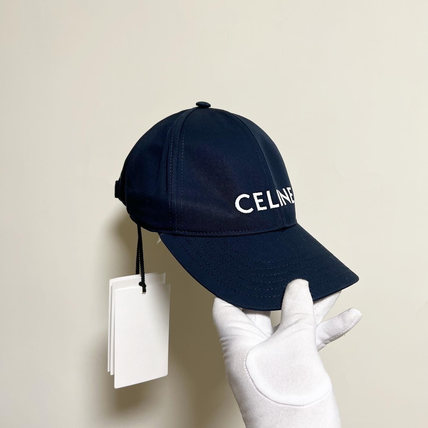 CELINE Logo Cap (Navy)