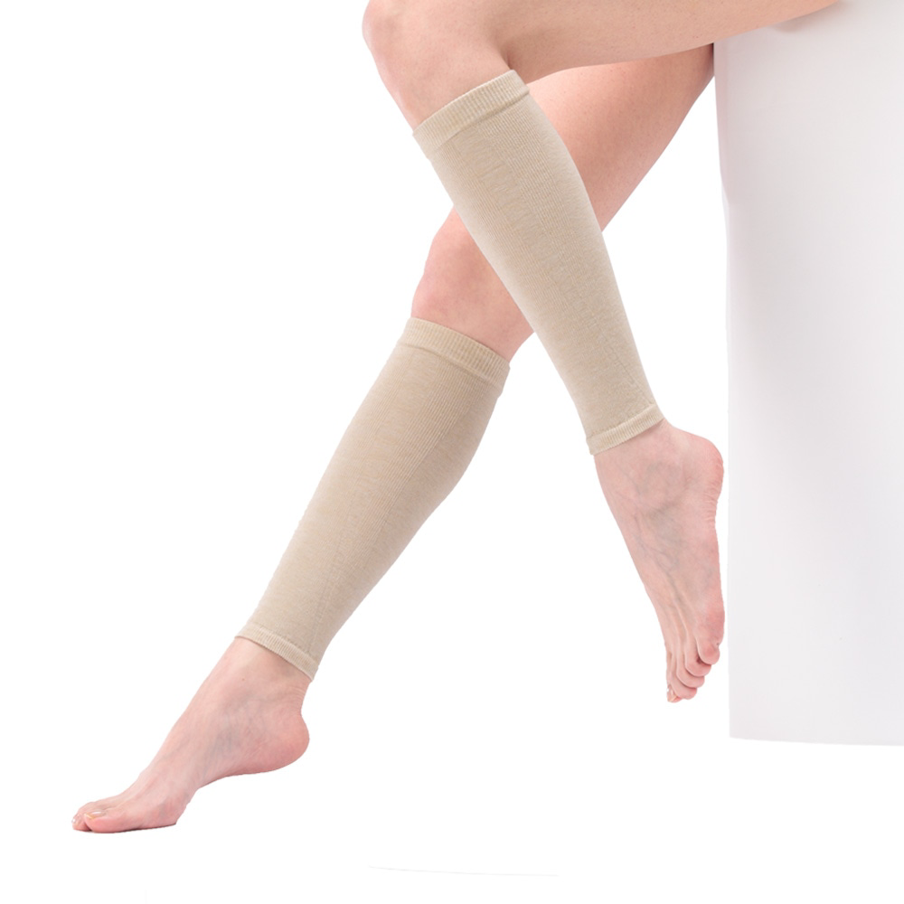 【💥護具系列】Mizuno Bikyaku Smooth Legs 小腿支撐器 減輕腫脹 美腿 彈力襪 米色