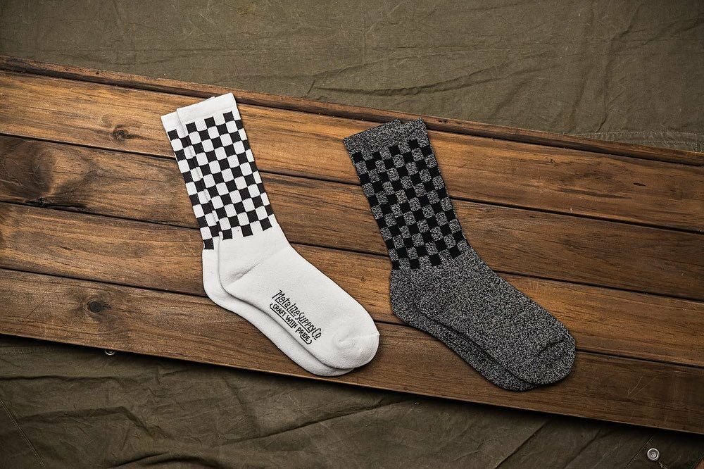 Checkerboard Crew Socks