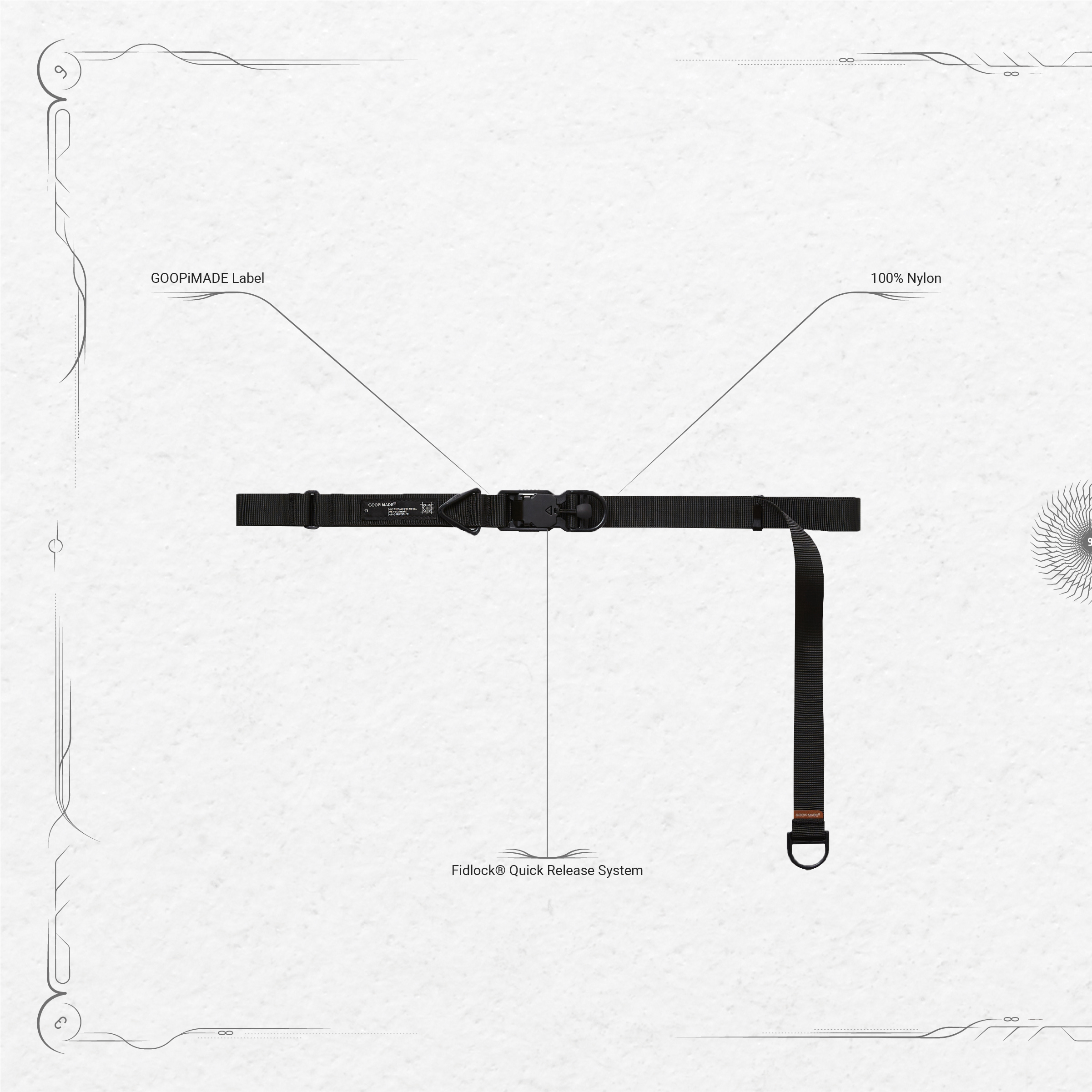 "FN-D6” FIDLOCK Label Combat Loop - Black