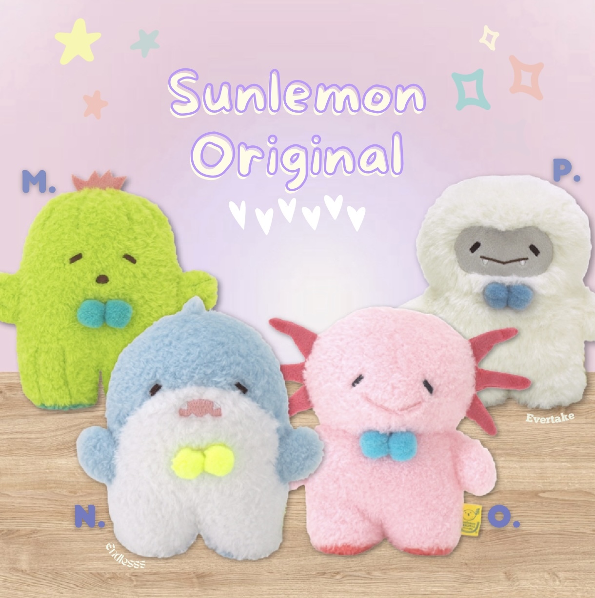 日本 Sunlemon 可愛 Tatton 毛絨公仔療癒系列