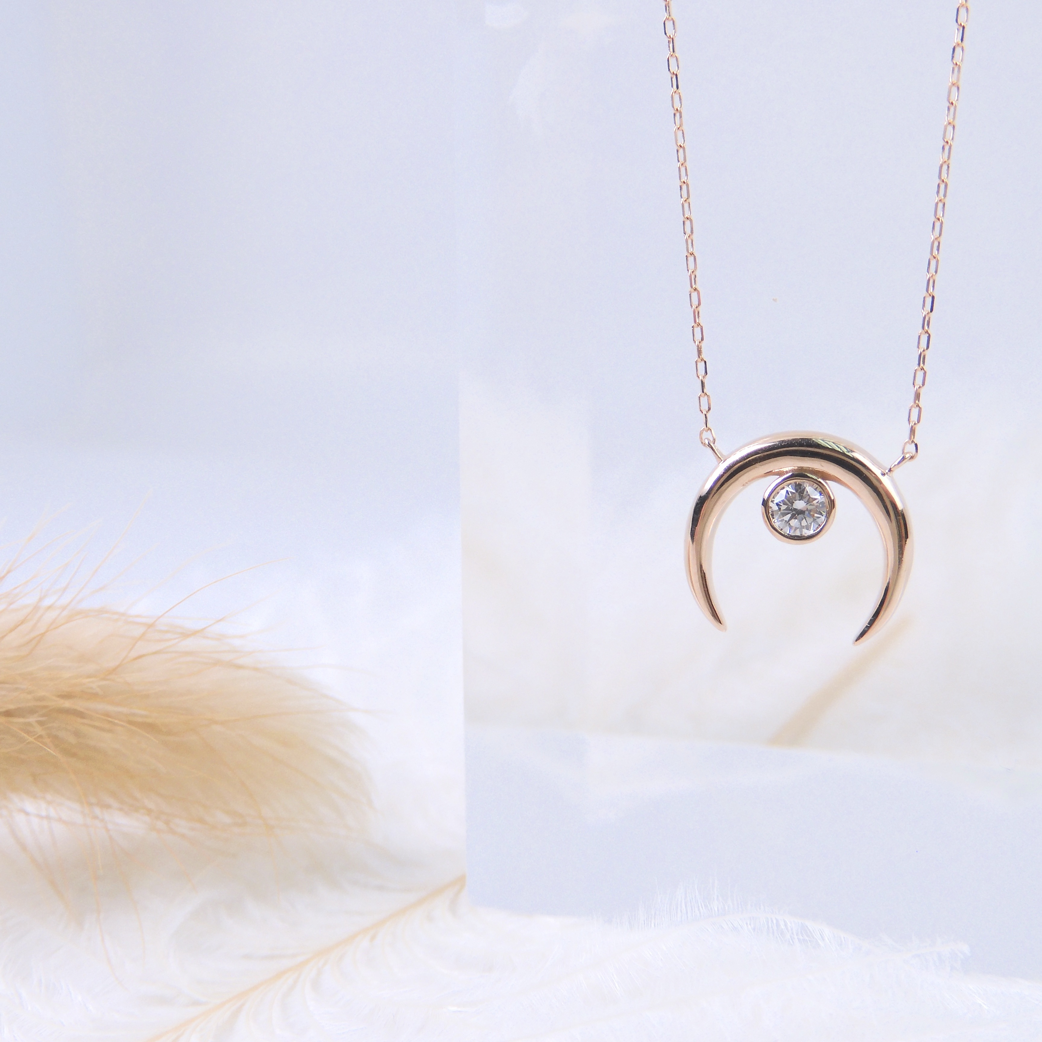 Aloha Jewellery | 18K金 0.08ct 鑽石項鏈