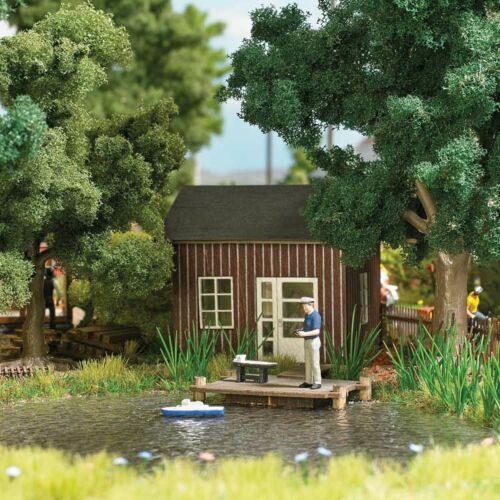 Animated Model Boat - Kit -- Small Pier, Figure, Boat,