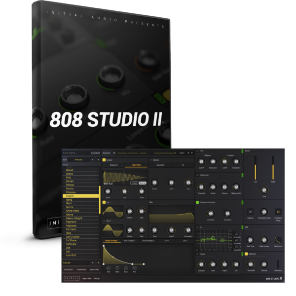 Initial Audio 808 Studio 2 貝斯合成器 Plugin軟體音源 (序號下載版)