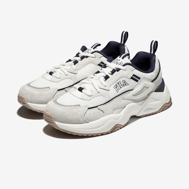 韓國FILA Rayflide Pig Suede + Mesh (White / Blue / Gray)