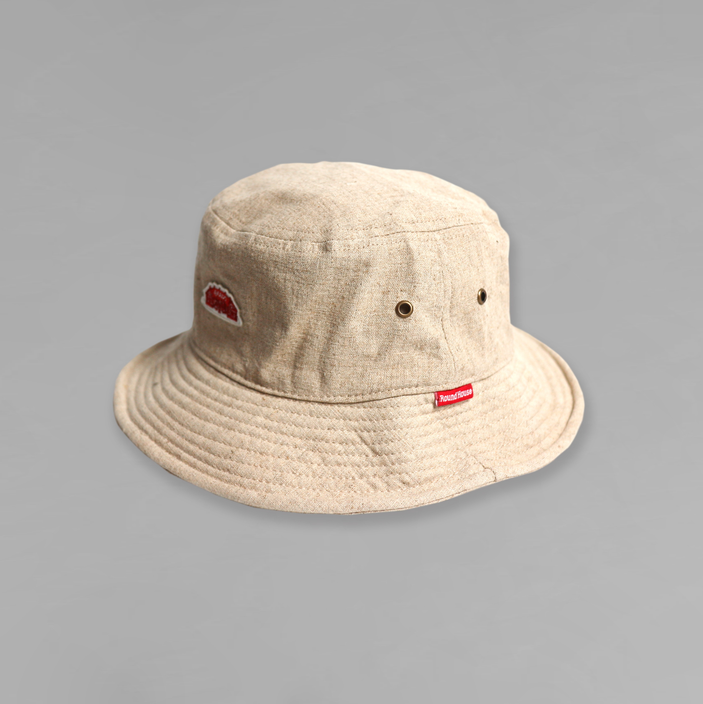 Round House Cotton Linen Bucket Hat﹝4色﹞