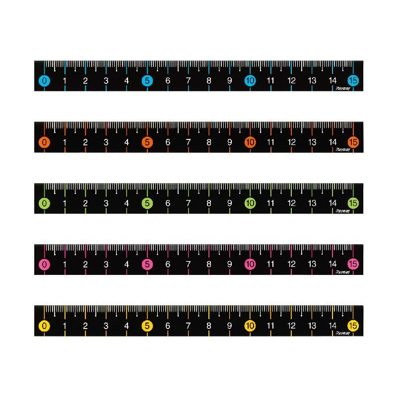 Raymay 輕薄彩色直尺 15cm