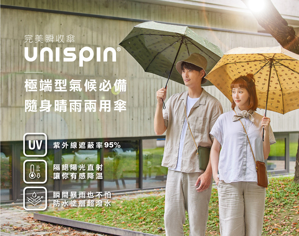 unispin完美瞬收傘_全新升級/超潑水/三秒瞬收