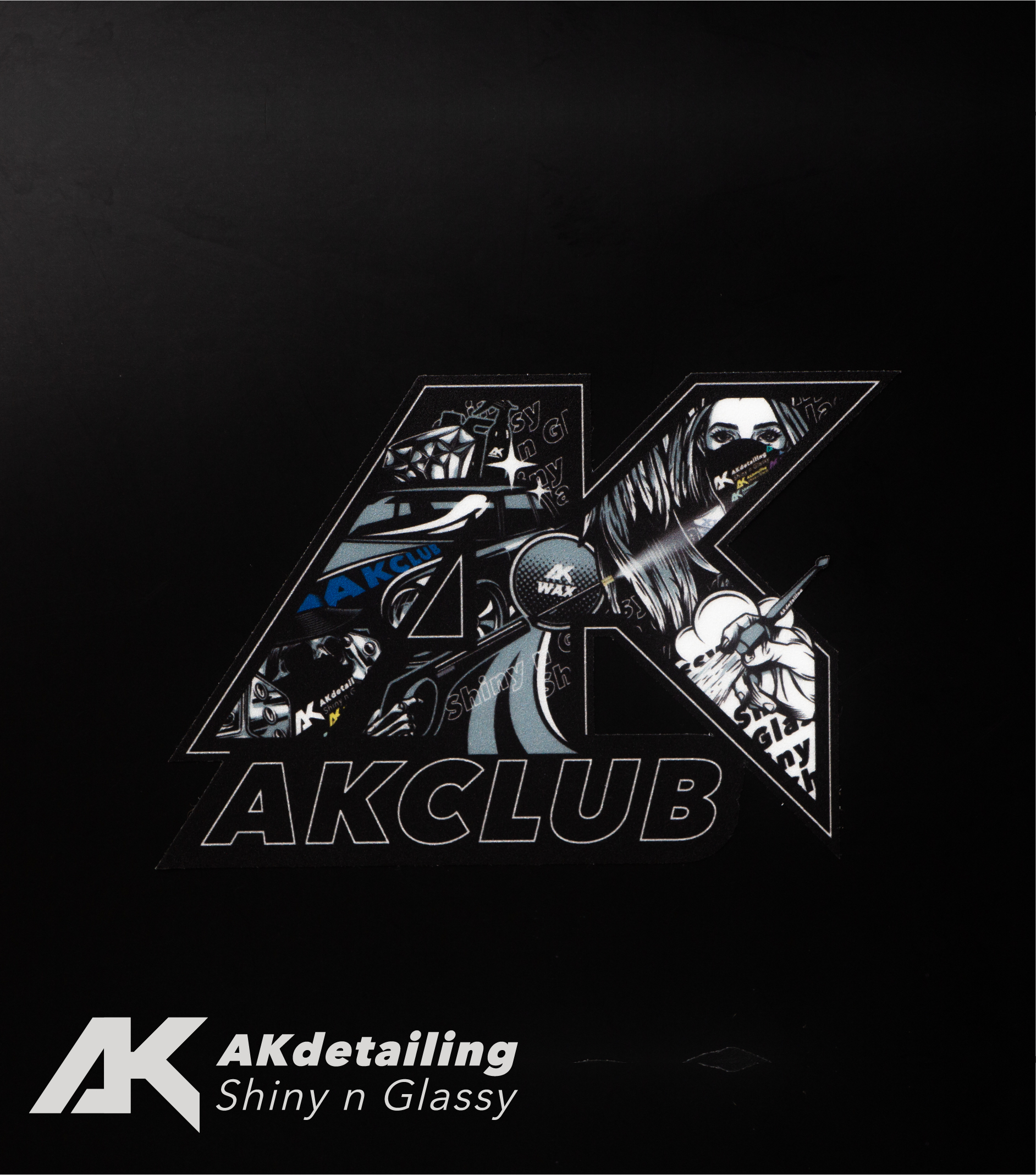 AK Club經典黑曜款車貼｜細膩精緻 獨創質感