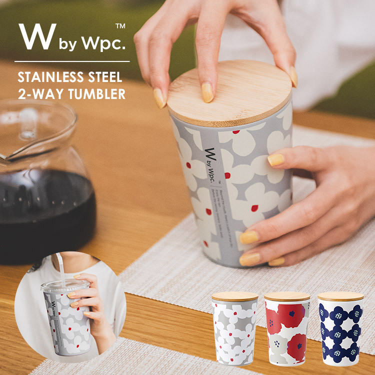兩用不鏽鋼保溫杯 不鏽鋼環保杯430ml｜Wpc. 花