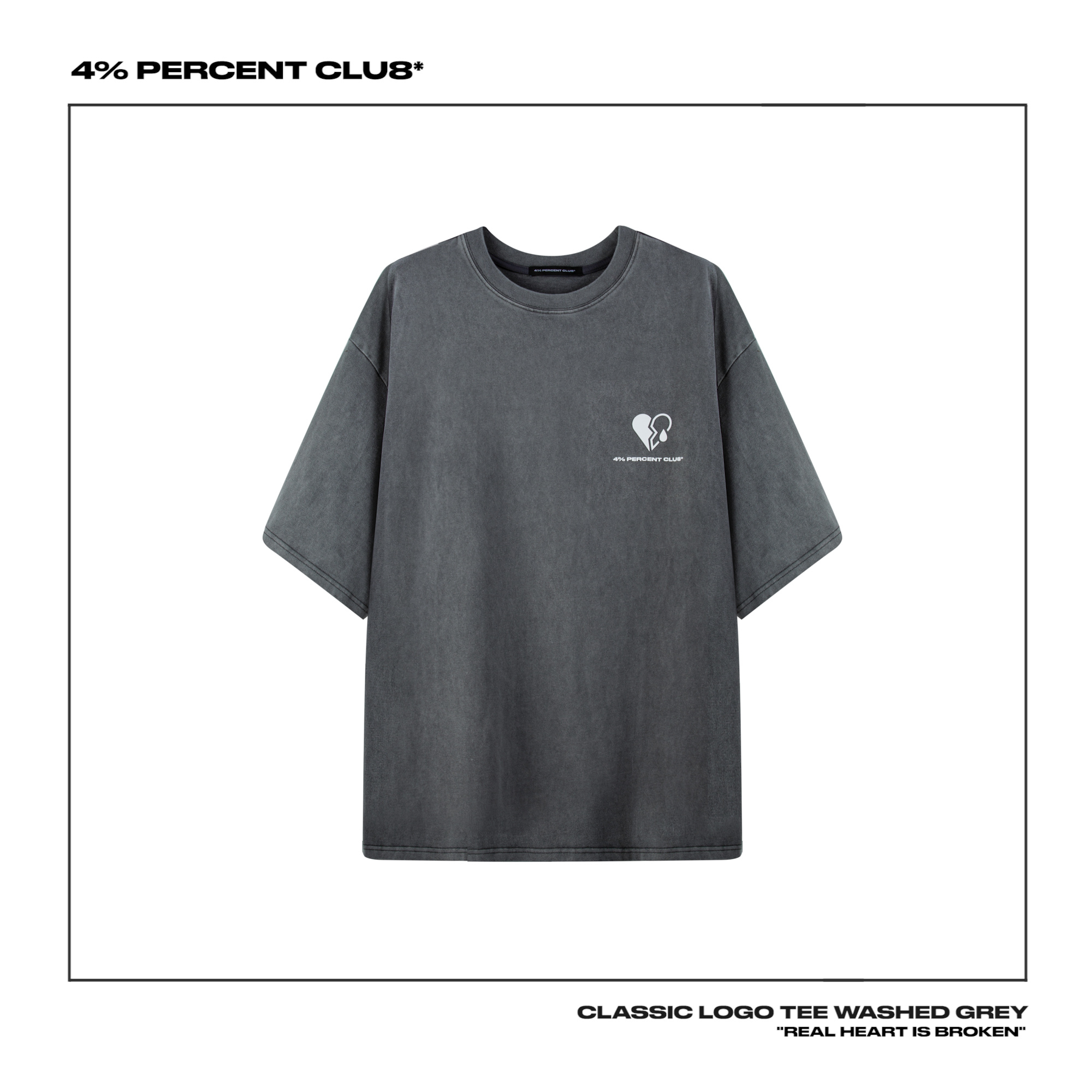 CLASSIC LOGO TEE WASHED GREY / 經典水洗灰短袖T恤