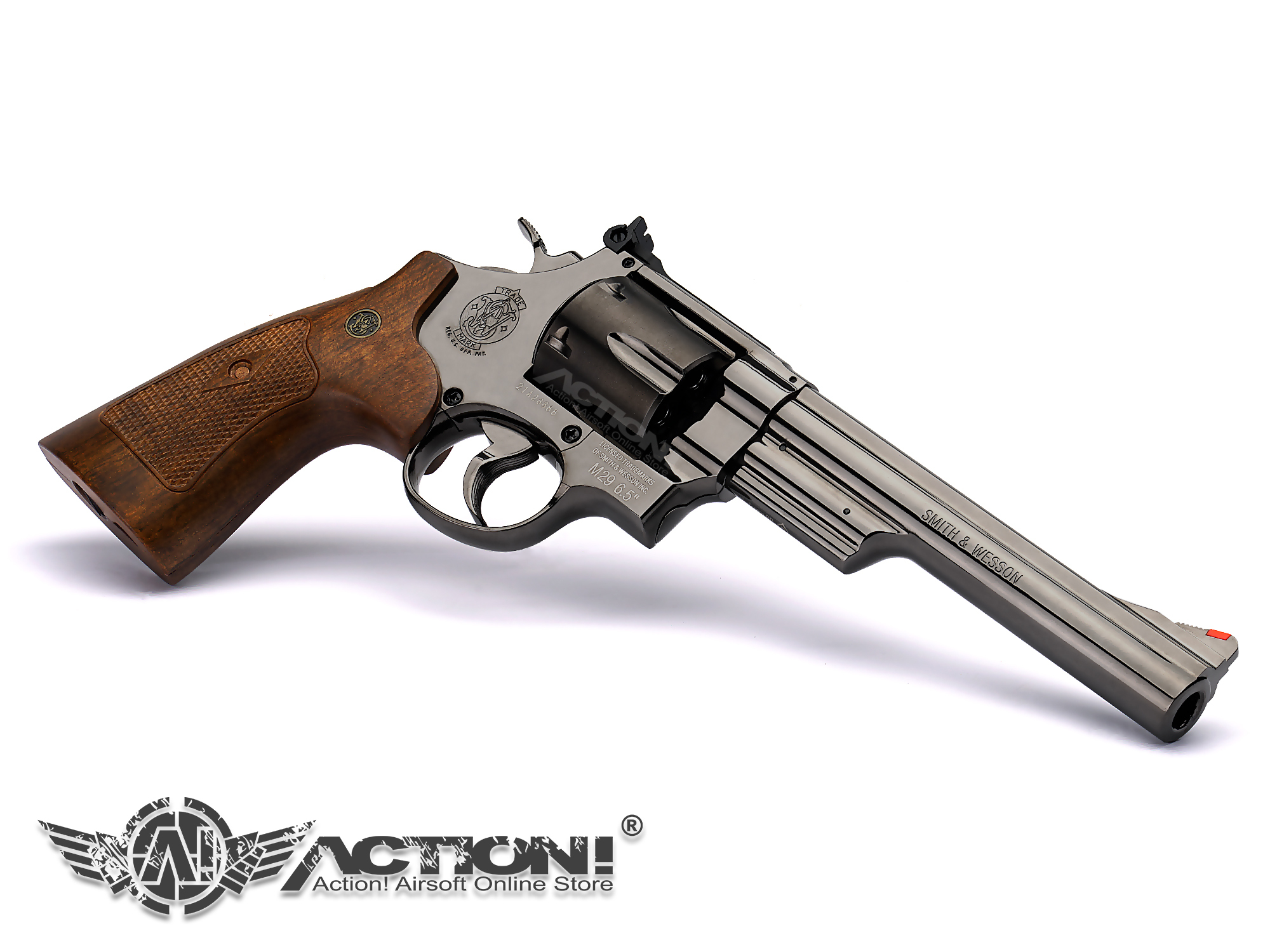 WG/Umarex - S&W M29樣式 6.5"管 CO2 左輪手槍 （鈦黑色）授權刻印版