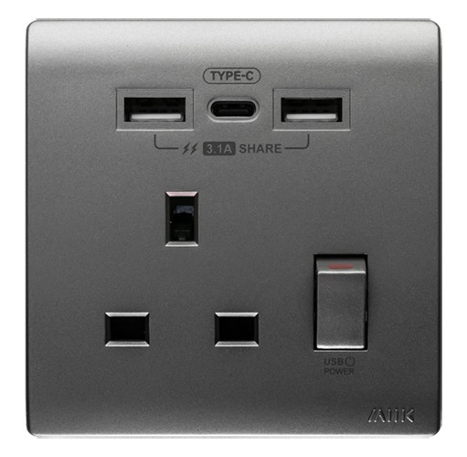 M2K 3.1A Type C單蘇碳灰