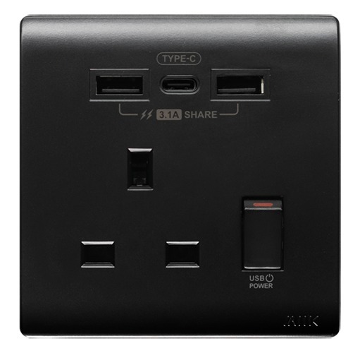 M2K 3.1A Type C單蘇碳黑